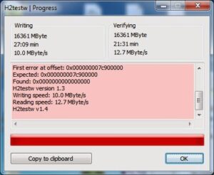 How do I test my SD card with h2testw? - h2testw